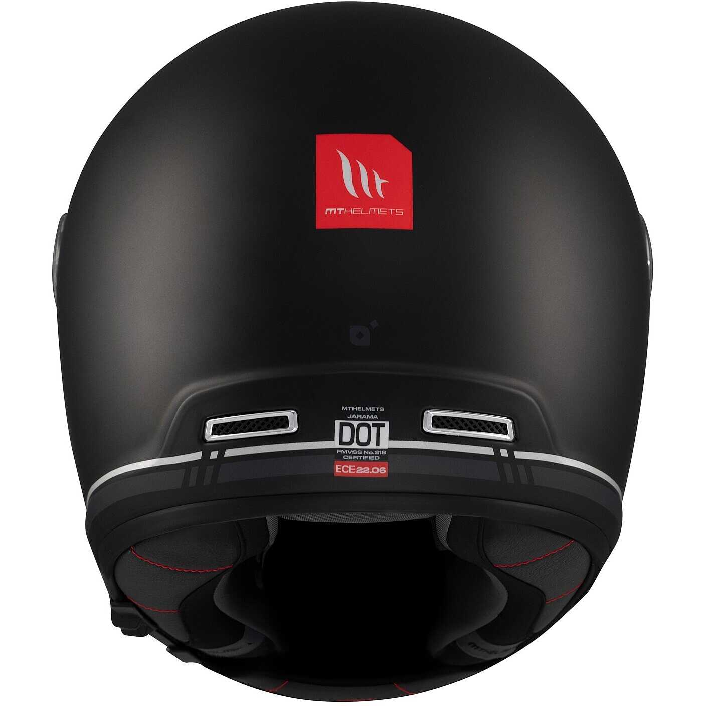 Custom Retro Motorcycle Helmet Mt Helmetss JARAMA SV SOLID B2 Matt Black For Sale Online ...