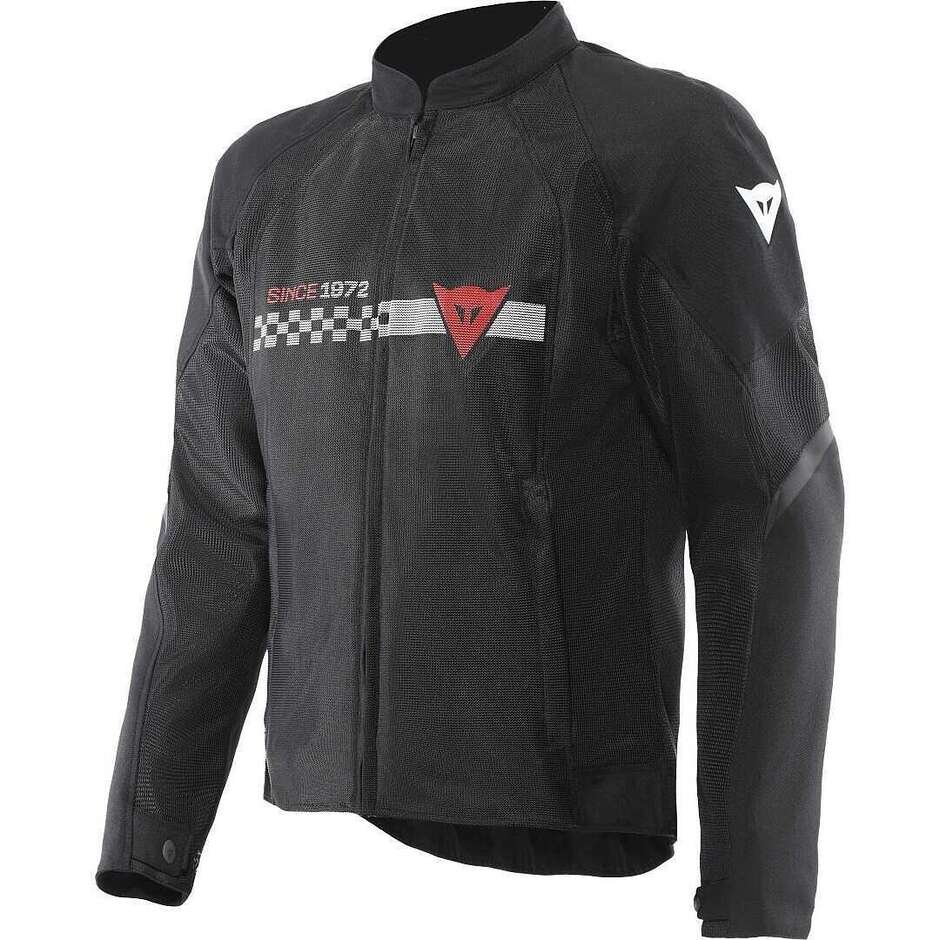 Dainese HEROSPHERE AIR Motorcycle Jacket # Black White Stripes Red For ...