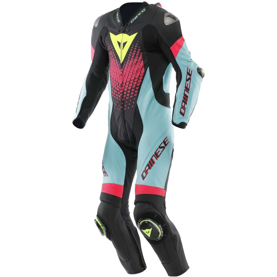 Dainese LAGUNA SECA 6 PERF 1PC Full Motorcycle Suit Black Pink For Sale ...