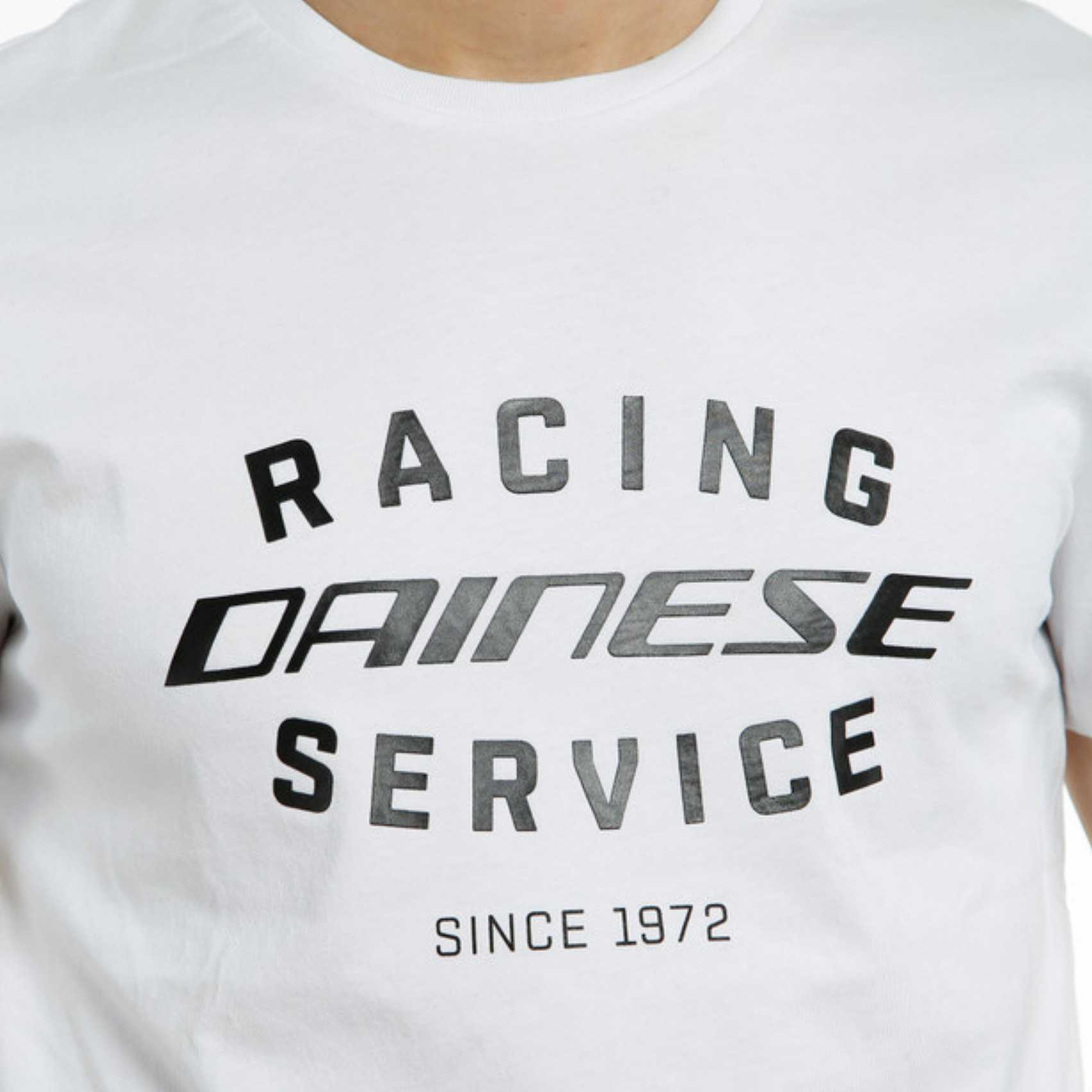 Dainese RACING SERVICE T-Shirt White Black For Sale Online - Outletmoto.eu