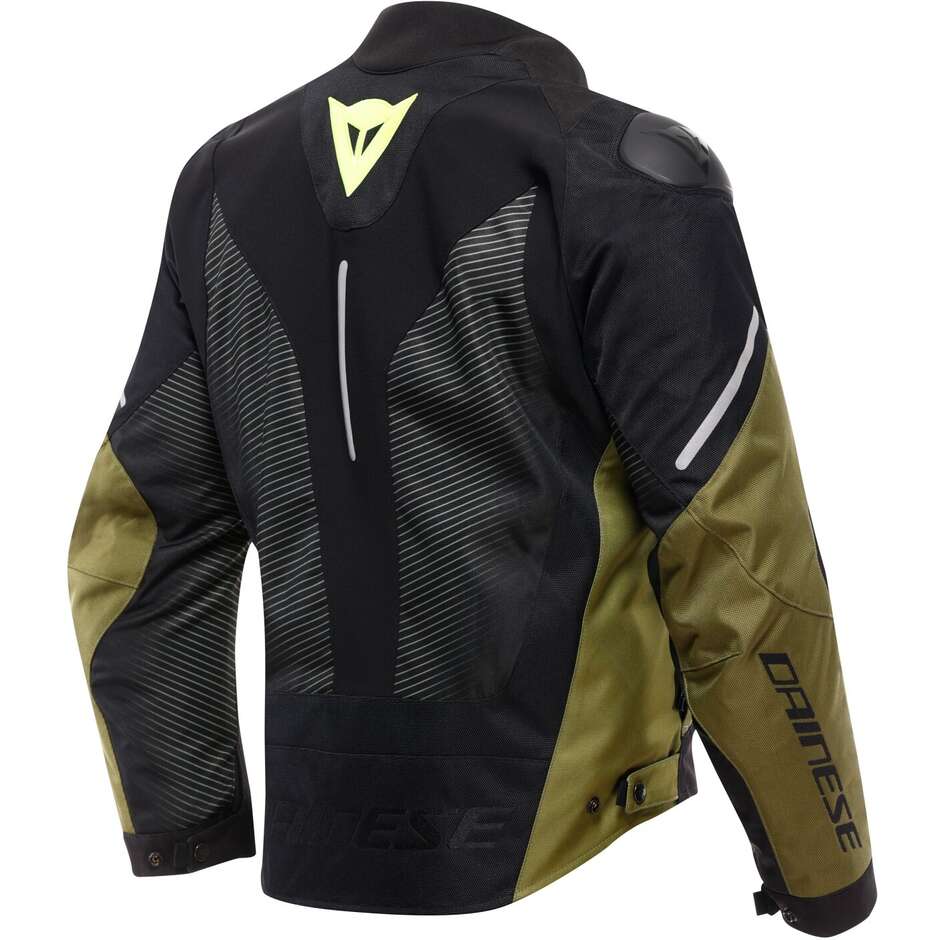 Dainese SUPER SPRINT D-DRY Motorcycle Jacket Black Green Fluorescent ...