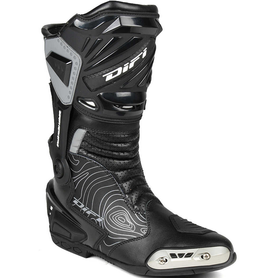 DIFI Curb Motorcycle Boots Black Grey For Sale Online - Outletmoto.eu