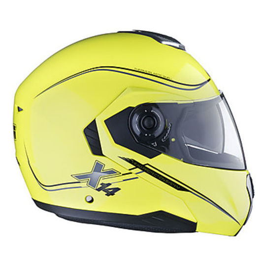 Doppelmasken-Modular Motorrad Helm Givi X.14 Umschalttaste Neon Gelb ...