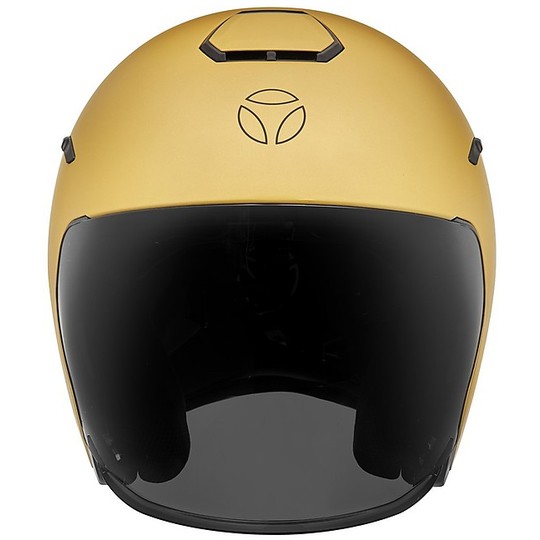Doppelvisier Motorradhelm Jet Momo Design AERO Gold Metall Aufkleber ...