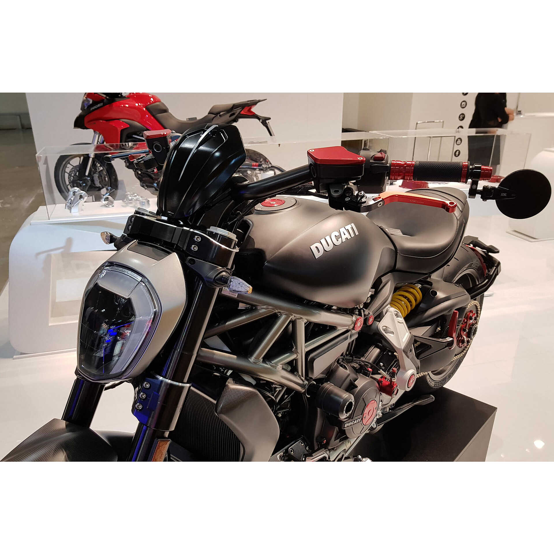 Ducati XDIAVEL Windshield Two-Tone CNC Racing Black Silver For Sale ...