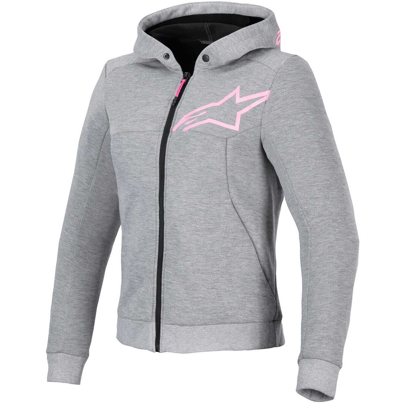 Felpe Donna Alpinestars STELLA CHROME V2 SPORT Grigio Rosa Fluo Vendita Online - Outletmoto.eu