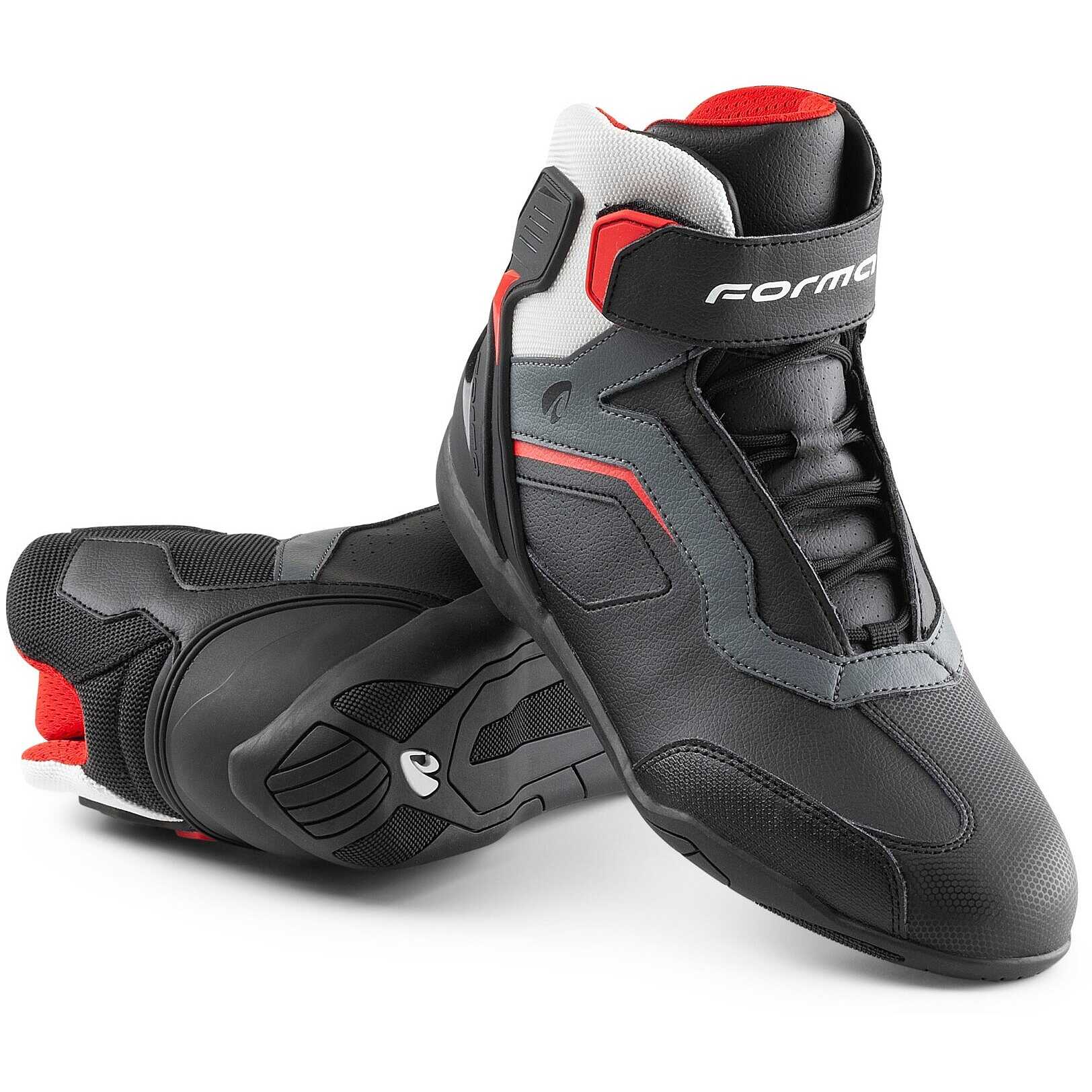 Forma STINGER EVO FLOW Summer Motorcycle Shoes Black White Grey For ...