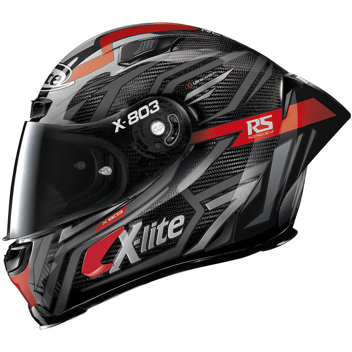 Full Carbon Motorcycle Helmet X-Lite X-803 RS UC DECEPTION 076 Red For ...