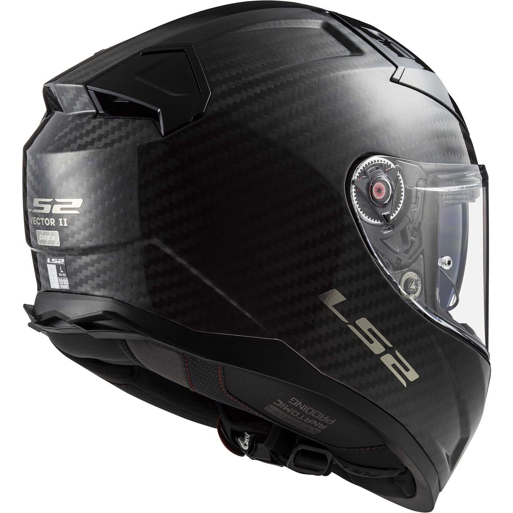 Full Face Carbon Motorcycle Helmet Ls2 FF811 VECTOR II C CARBON Glossy ...