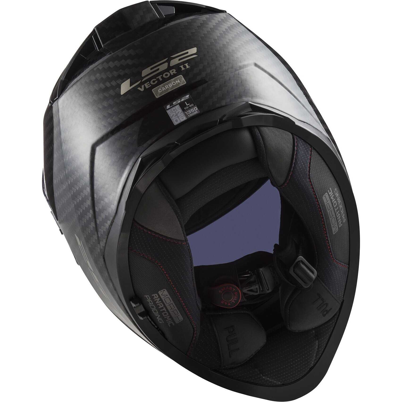 Full Face Carbon Motorcycle Helmet Ls2 FF811 VECTOR II C CARBON Glossy ...