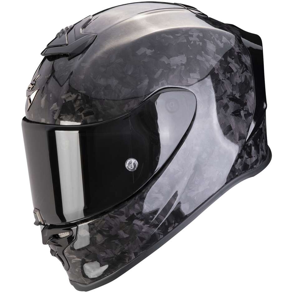 Full Face Carbon Motorcycle Helmet Scorpion EXO R1 EVO CARBON AIR ONYX ...
