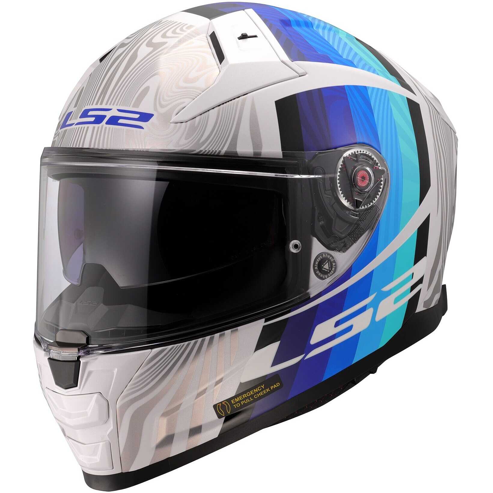 Full Face Motorcycle Helmet In HPFC LS2 FF811 VECTOR II FREEDOM White ...