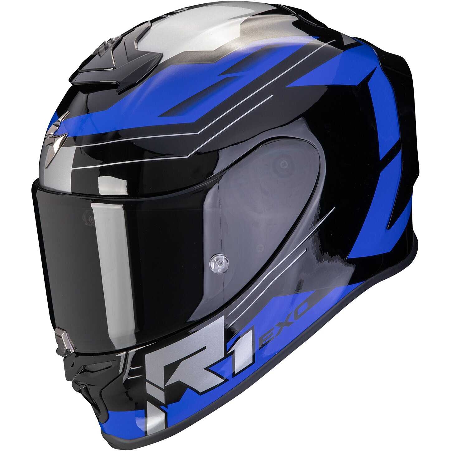 Full Face Motorcycle Helmet in Scorpion Fiber EXO R1 EVO AIR BLAZE ...