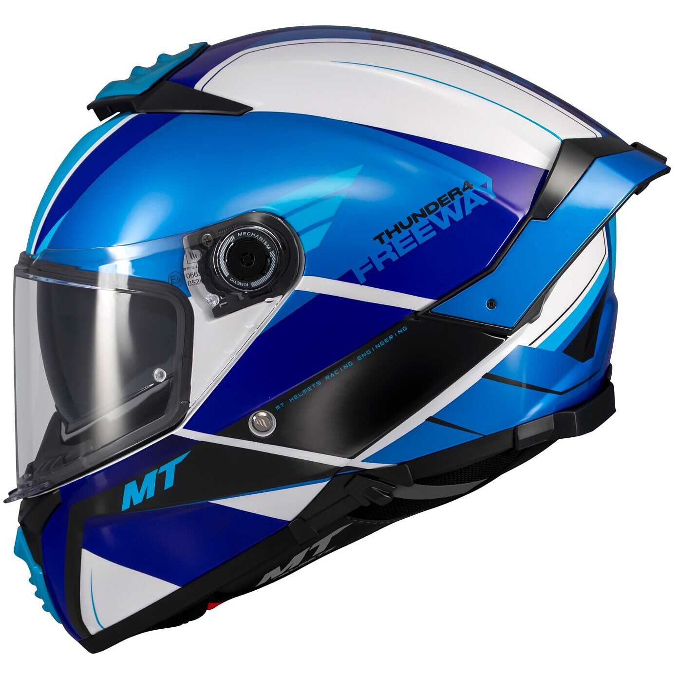 Full Face Motorcycle Helmet Mt Helmets THUNDER 4 Sv FREEWAY A17 Glossy ...