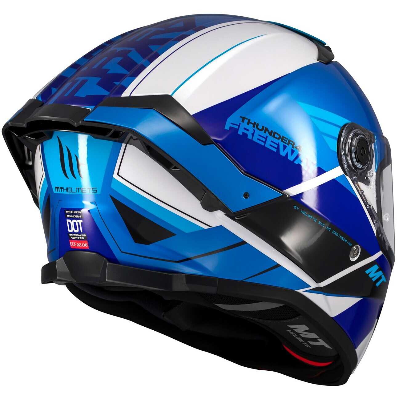Full Face Motorcycle Helmet Mt Helmets THUNDER 4 Sv FREEWAY A17 Glossy ...