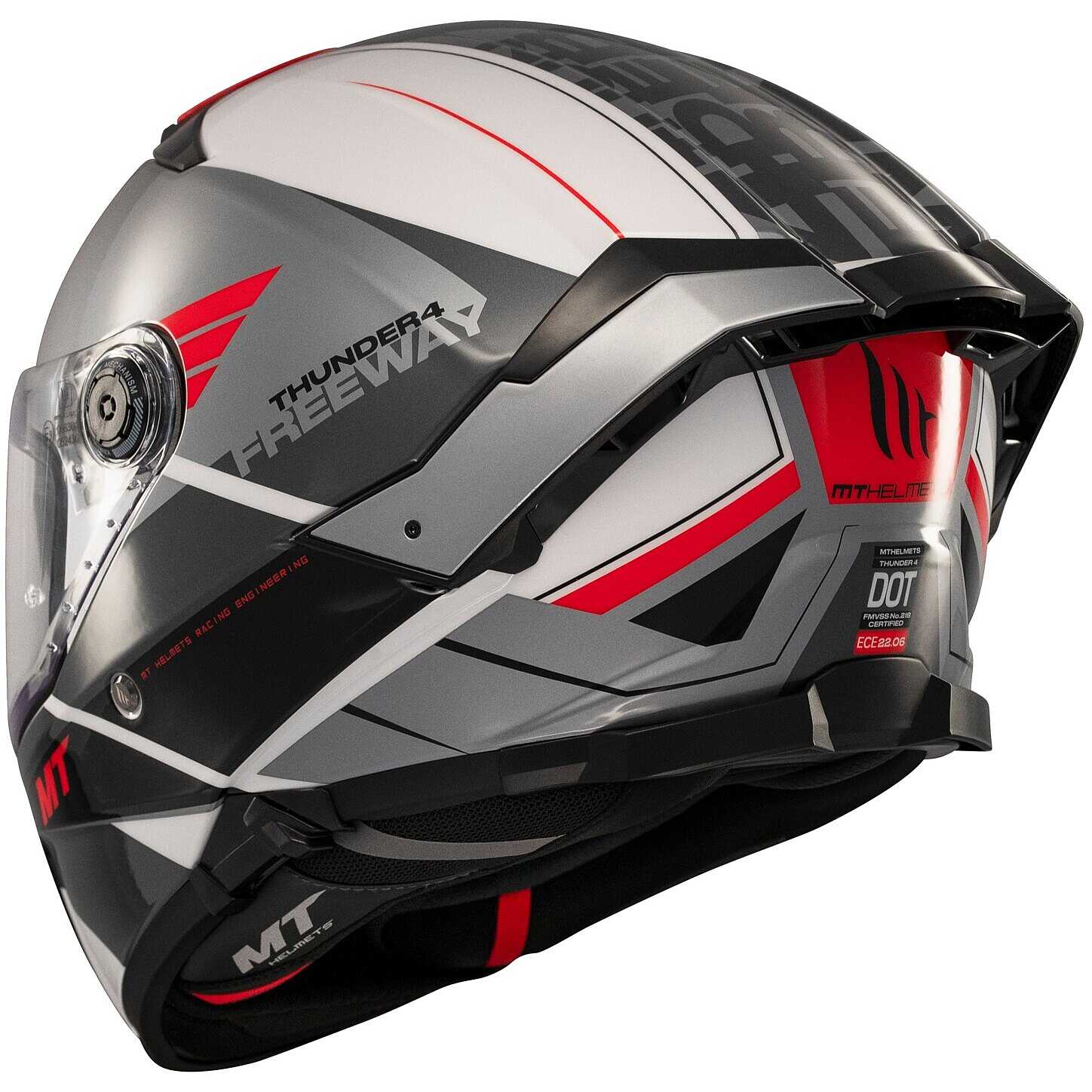 Full Face Motorcycle Helmet Mt Helmets THUNDER 4 Sv FREEWAY A5 Glossy ...