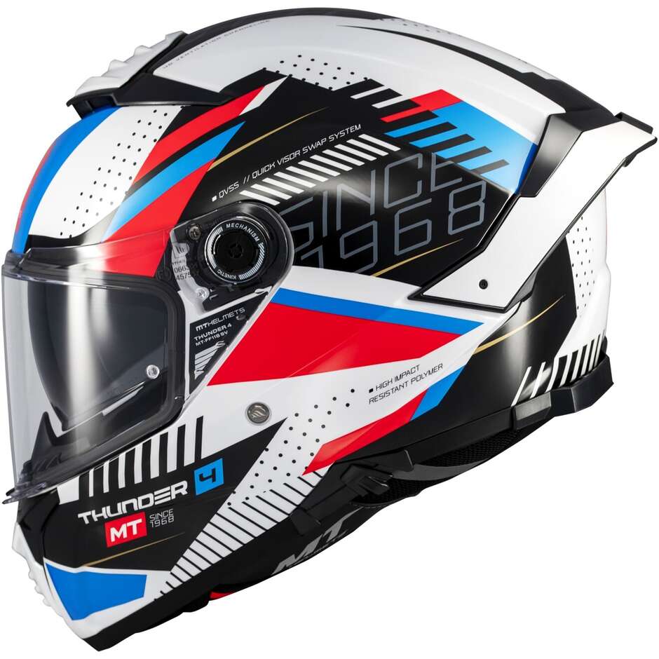 Full Face Motorcycle Helmet Mt Helmets THUNDER 4 Sv LUMINENCE A7 Glossy ...