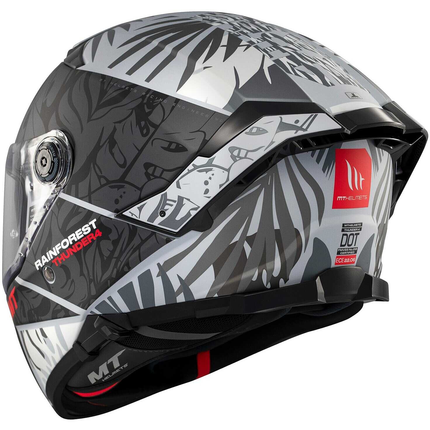 Full Face Motorcycle Helmet Mt Helmets THUNDER 4 Sv RAINFOREST C2 Matt ...