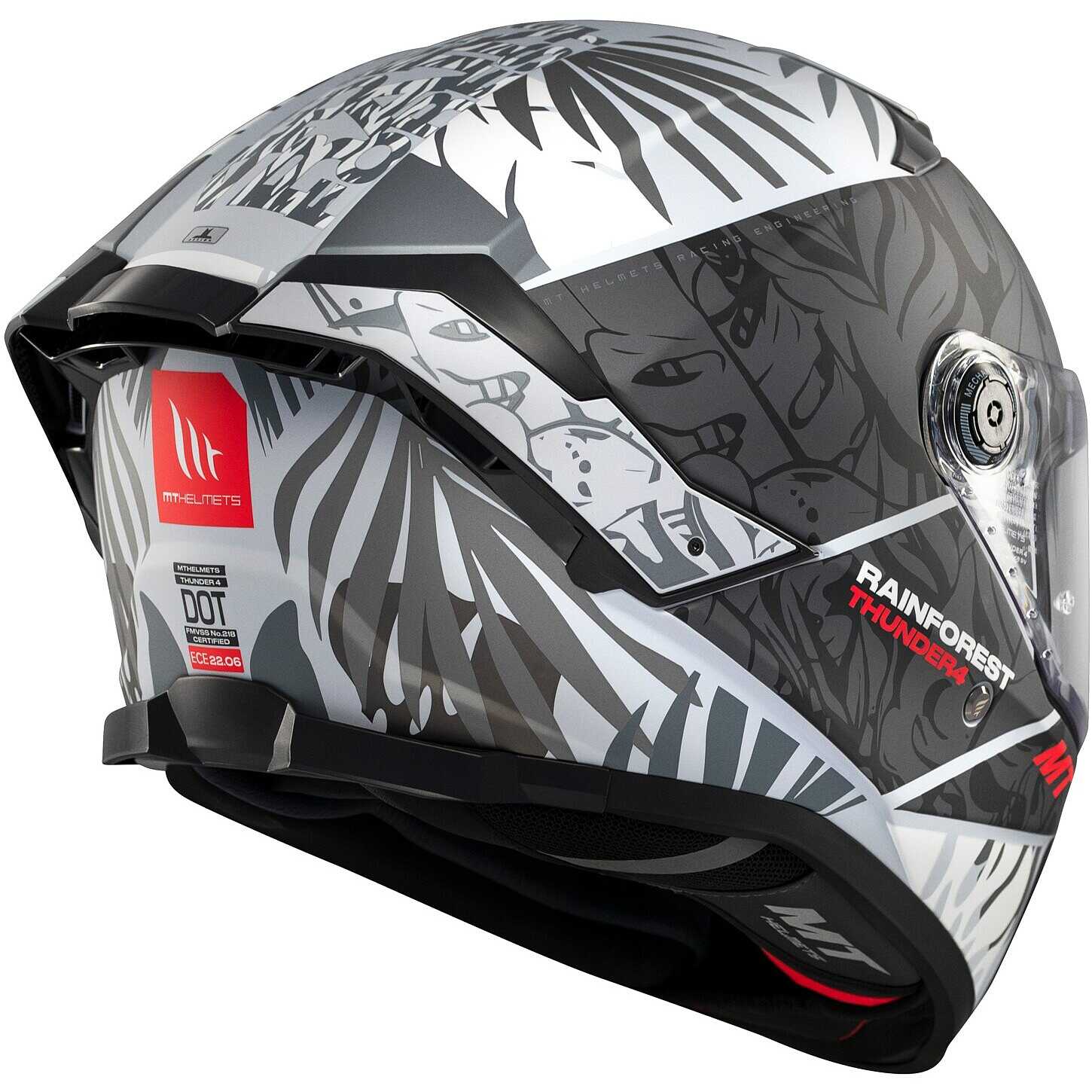 Full Face Motorcycle Helmet Mt Helmets THUNDER 4 Sv RAINFOREST C2 Matt ...