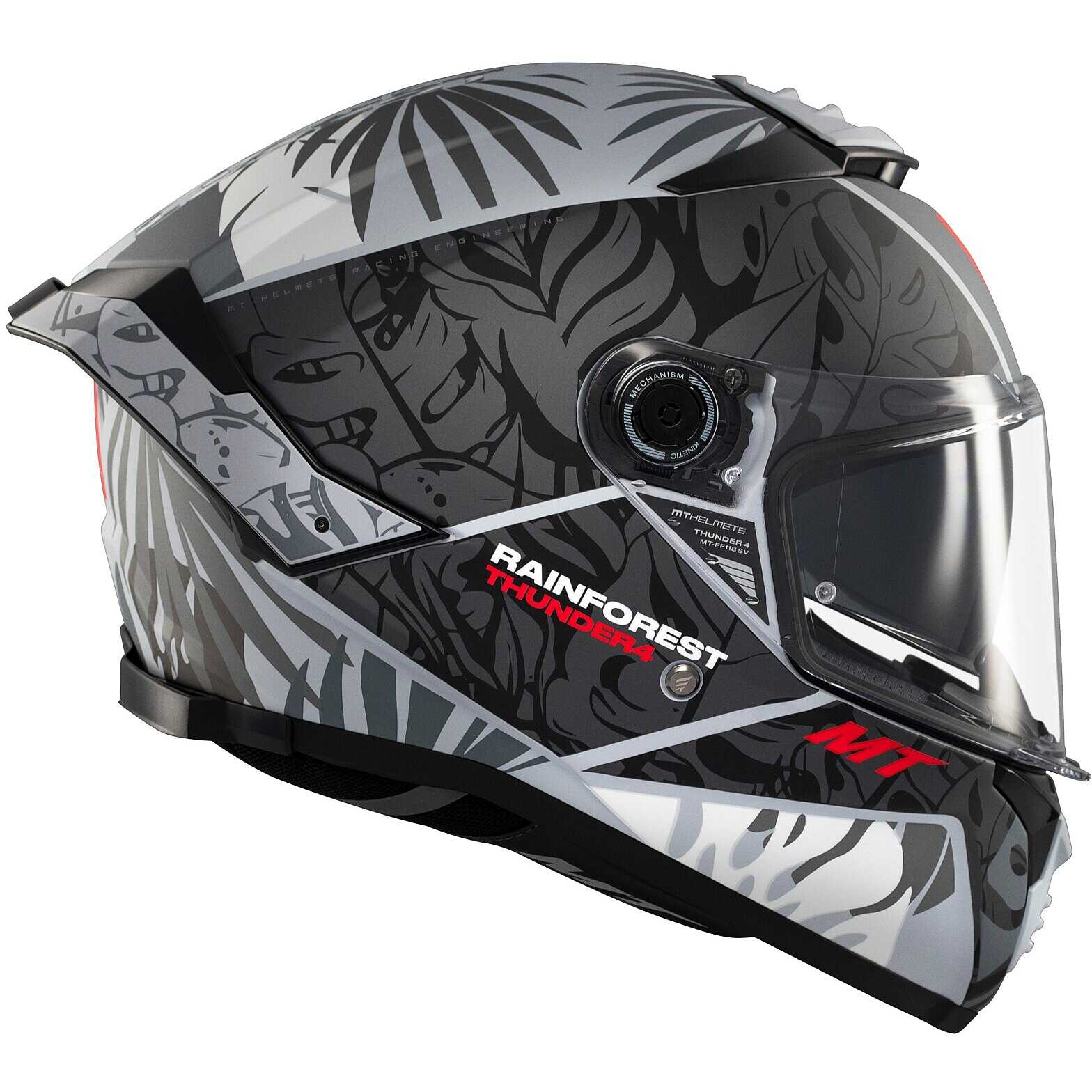 Full Face Motorcycle Helmet Mt Helmets THUNDER 4 Sv RAINFOREST C2 Matt ...