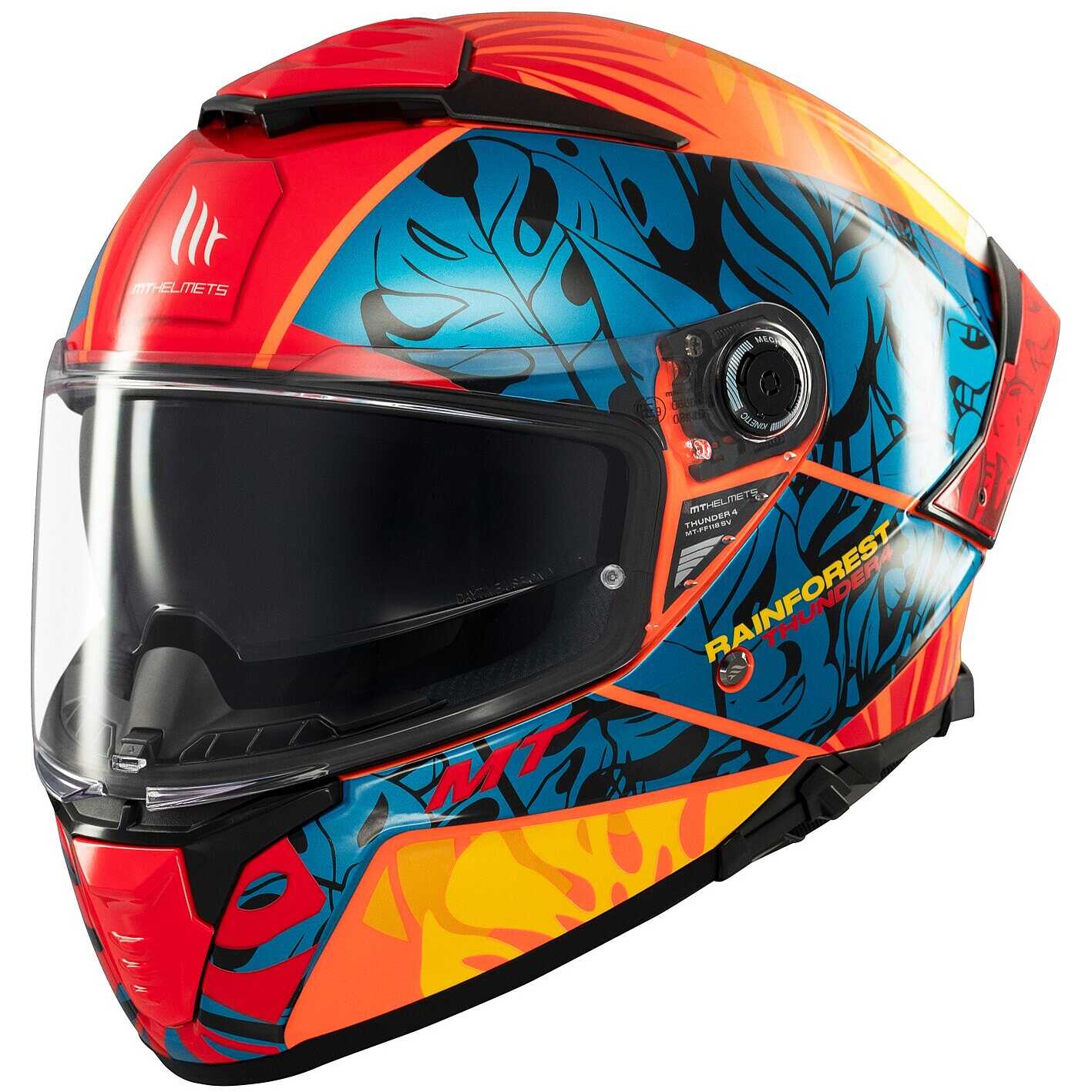 Full Face Motorcycle Helmet Mt Helmets THUNDER 4 Sv RAINFOREST C4 ...