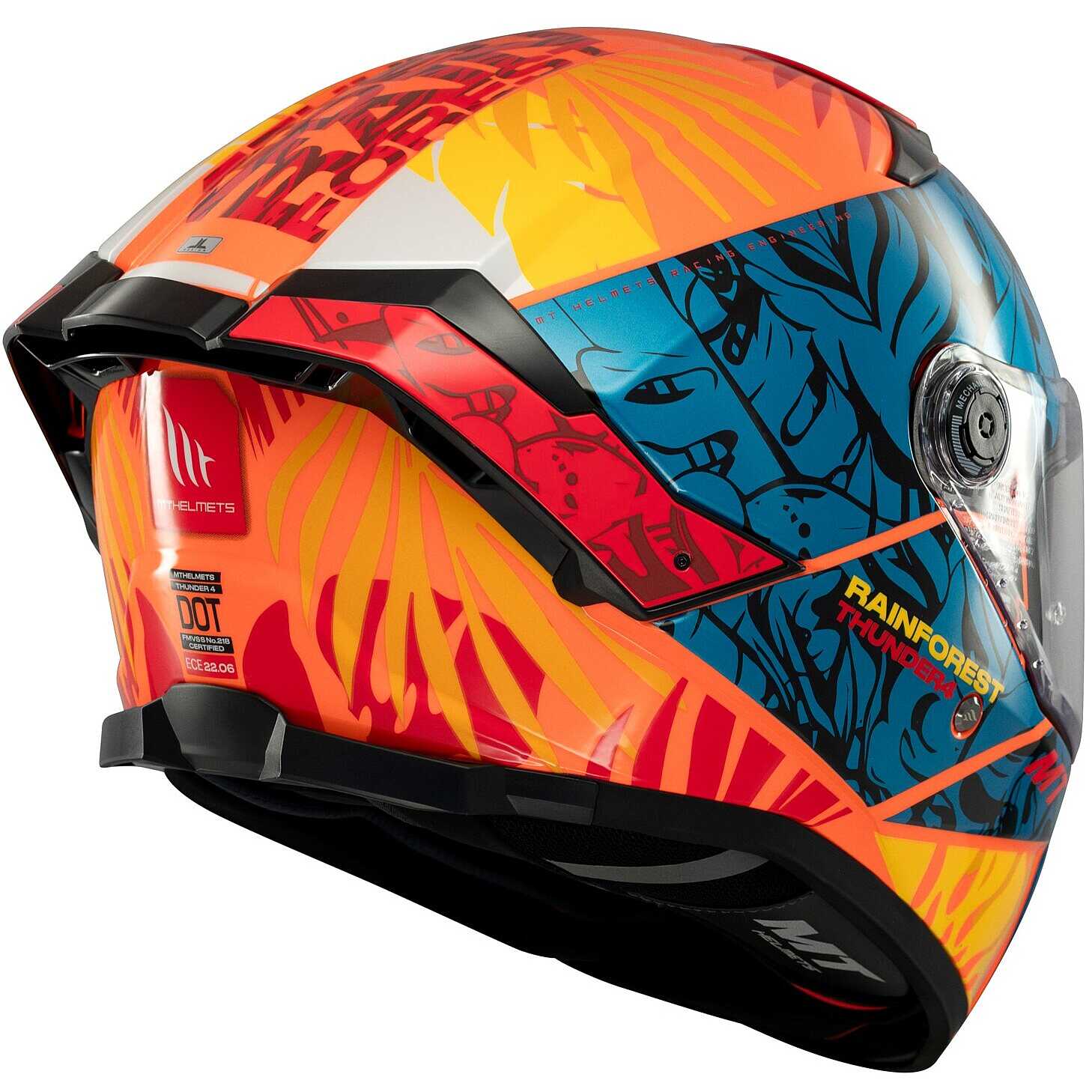 Full Face Motorcycle Helmet Mt Helmets THUNDER 4 Sv RAINFOREST C4 ...