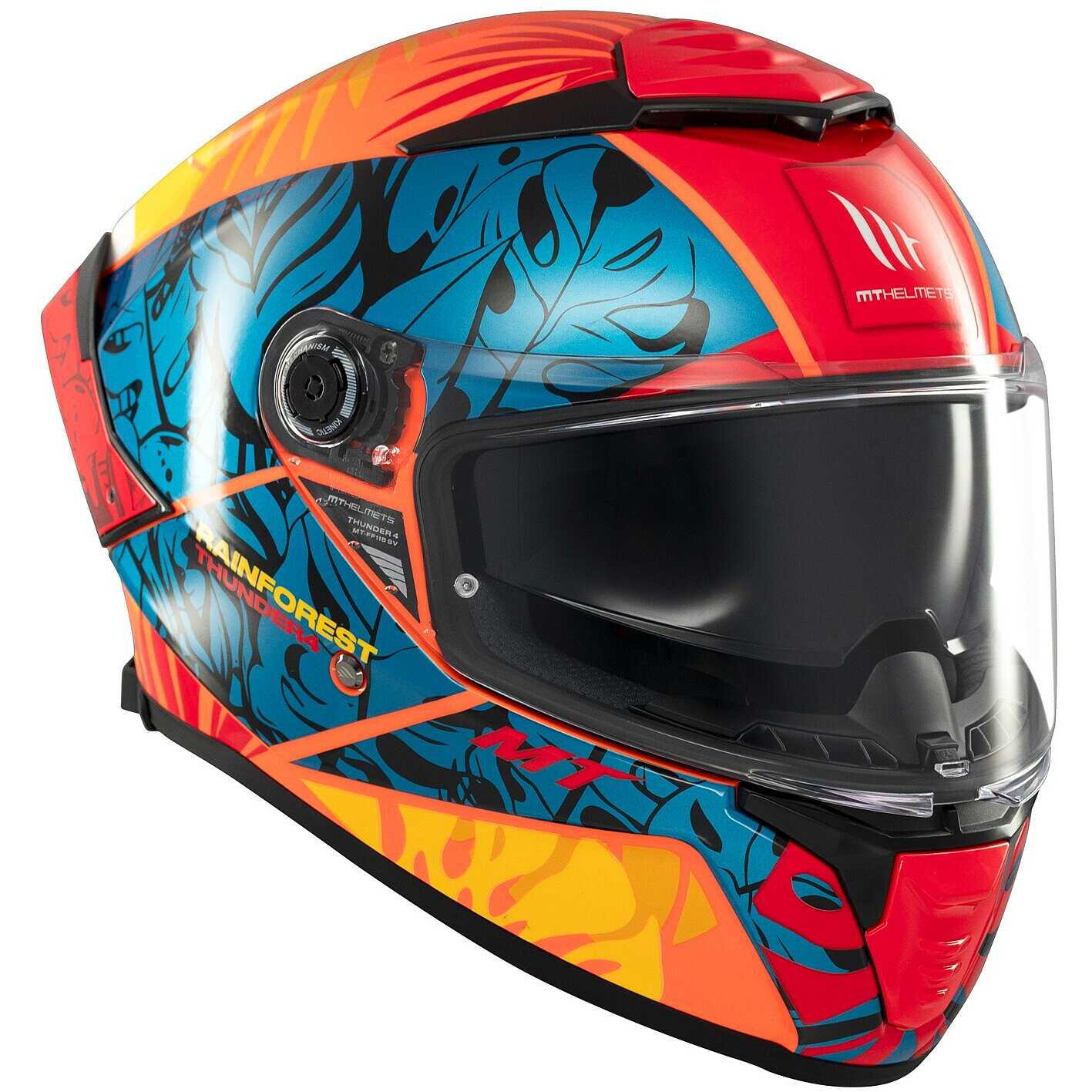 Full Face Motorcycle Helmet Mt Helmets THUNDER 4 Sv RAINFOREST C4 ...