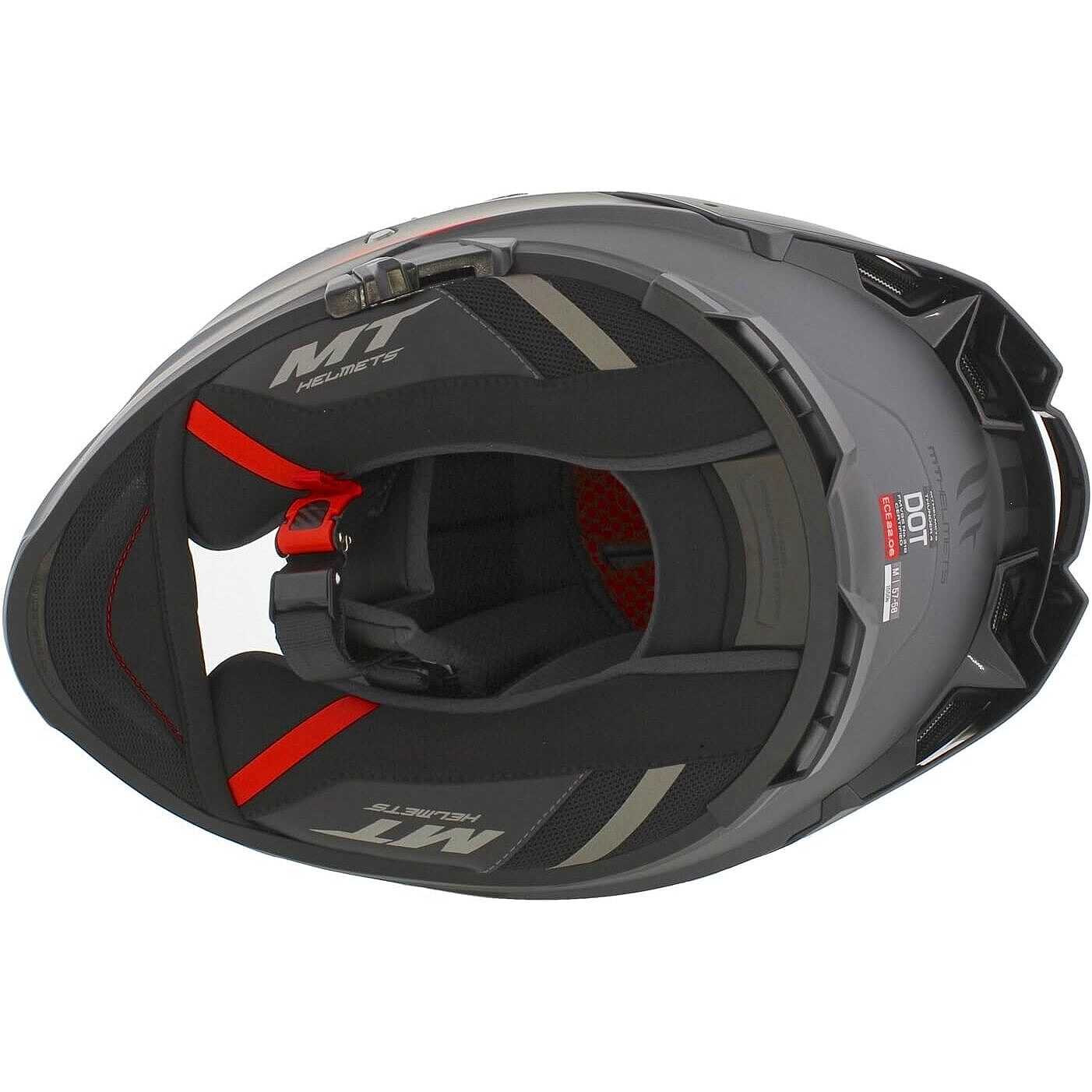 Full Face Motorcycle Helmet Mt Helmets THUNDER 4 Sv SOLID A12 Matt Grey ...