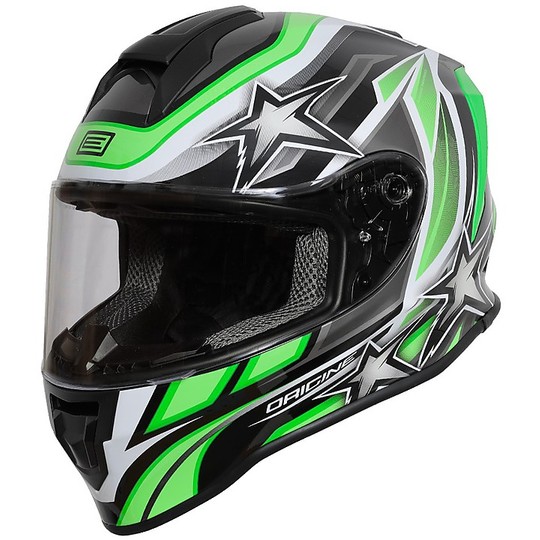 Full Face Motorcycle Helmet Origin DINAMO KIDS Stars Revolution Green ...