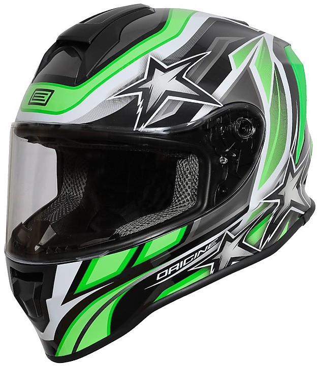 Full Face Motorcycle Helmet Origin DINAMO KIDS Stars Revolution Green ...
