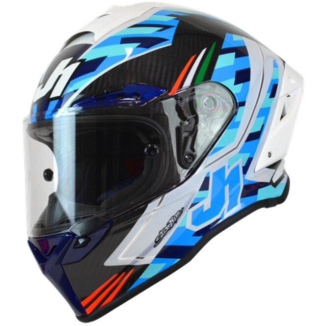 Full Face Racing Motorcycle Helmet Just1 J-GPR Replica De Rosa White ...