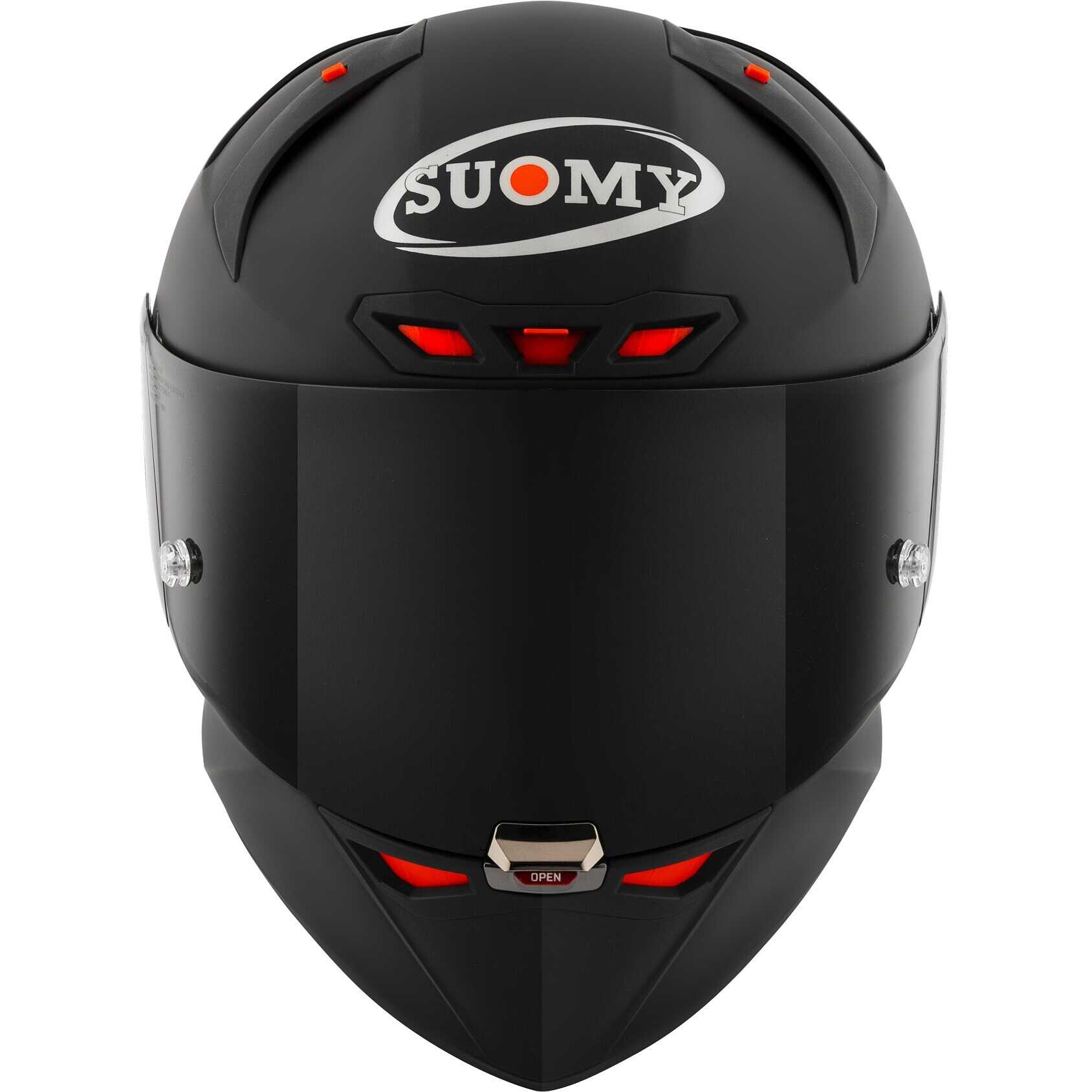 Full Face Racing Motorcycle Helmet Suomy S1-XR GP PLAIN Matt Black FIM ...