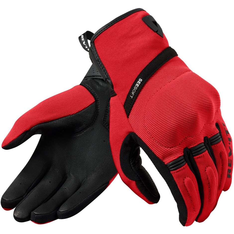 Gants moto été Rev'it MOSCA 2 Rouge Noir Vente en Ligne - Outletmoto.eu