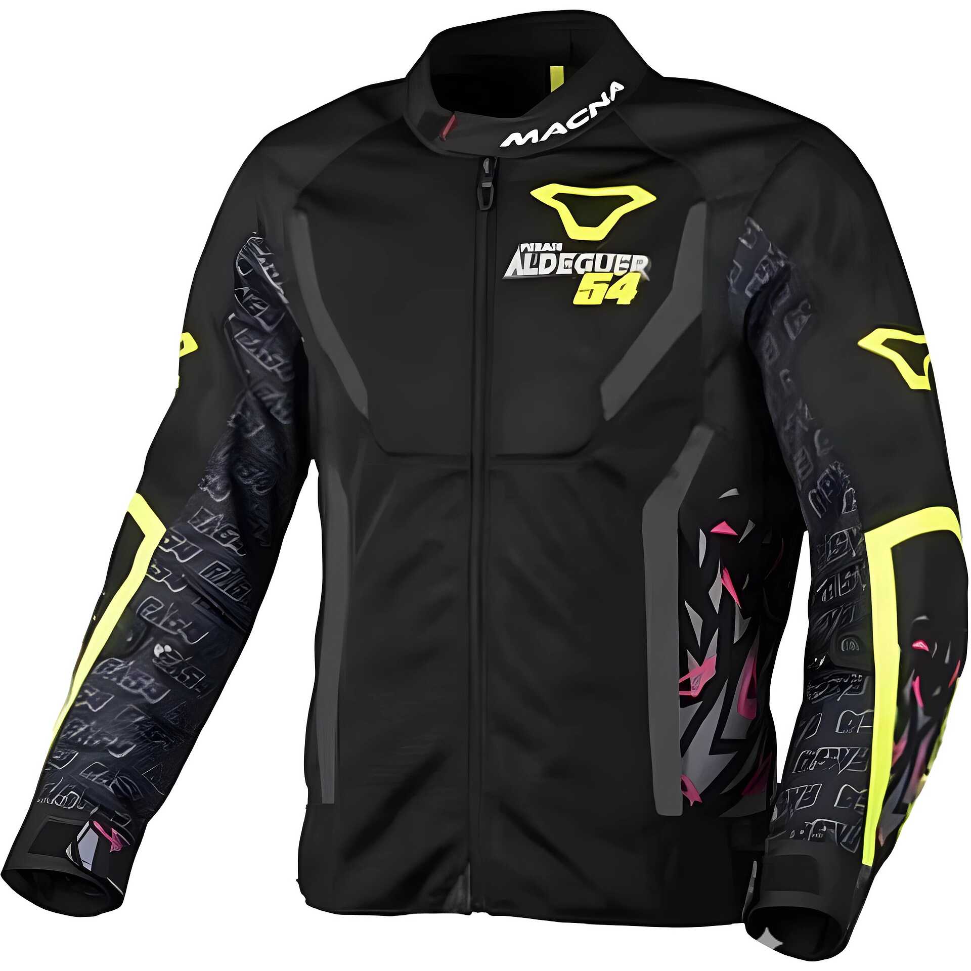 Giacca Moto Macna Grisco Aldeguer Nero fluo Giallo Grigio pink Vendita ...