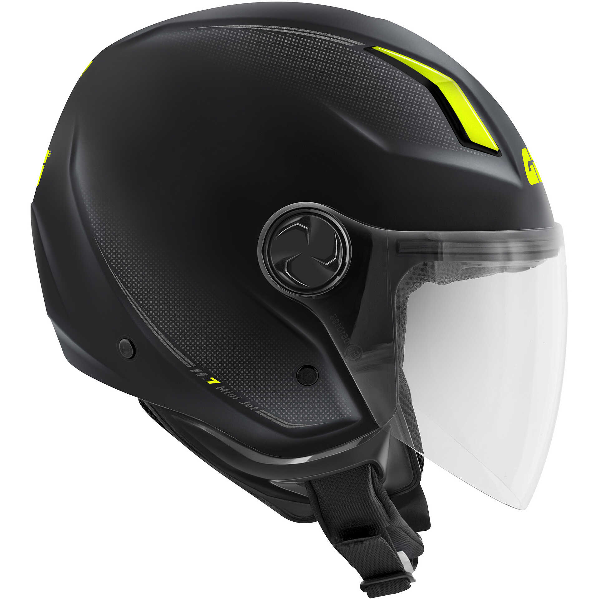 Givi 11.7B Jet Motorcycle Helmet Matt Black Yellow For Sale Online ...