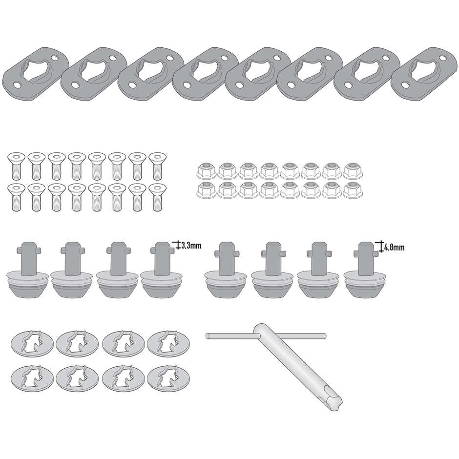 Givi 11RKIT Rapid Release Kit to Transform Side Frames into a Quick ...