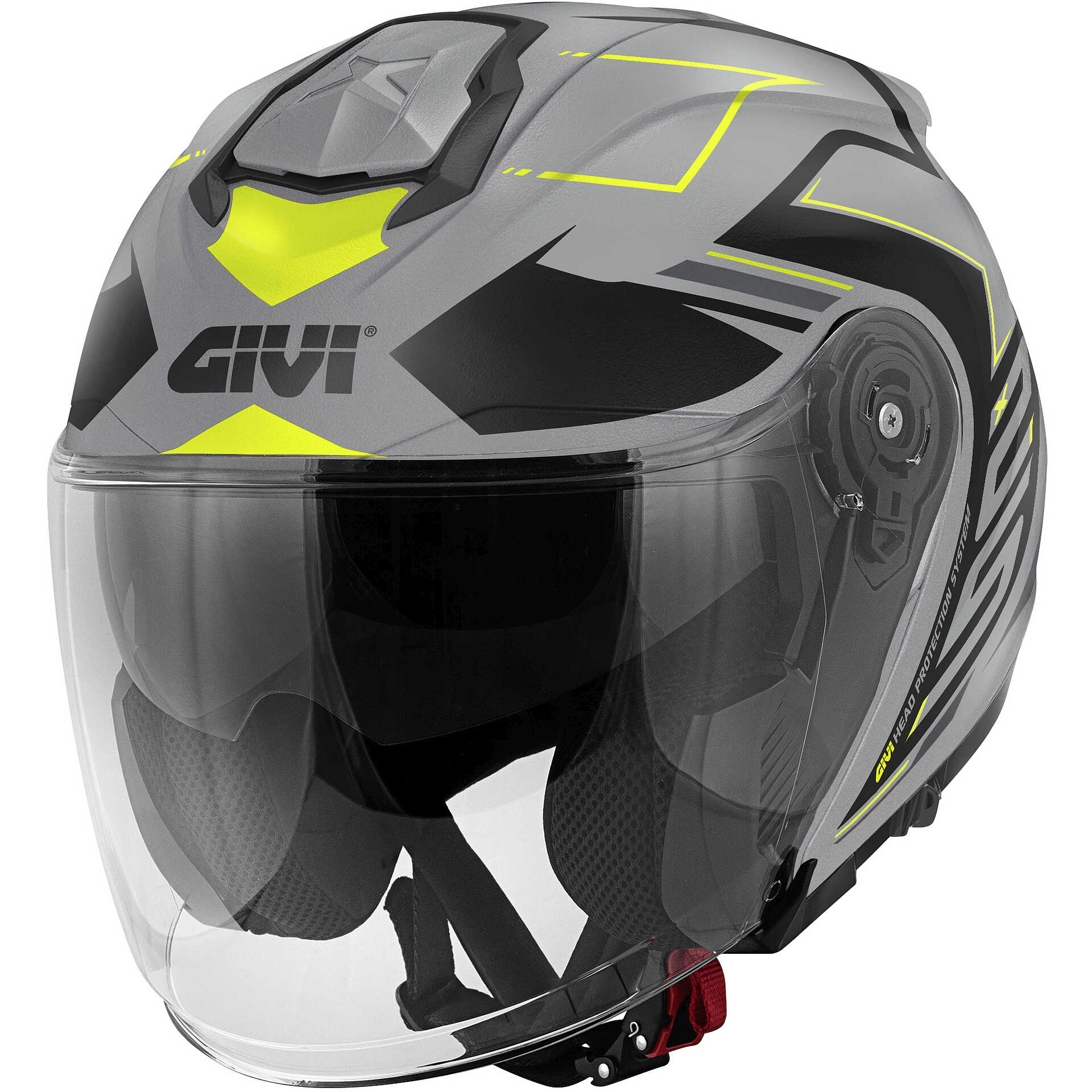 Givi X.25F TRACE Jet motorcycle helmet Gray Black Yellow For Sale ...