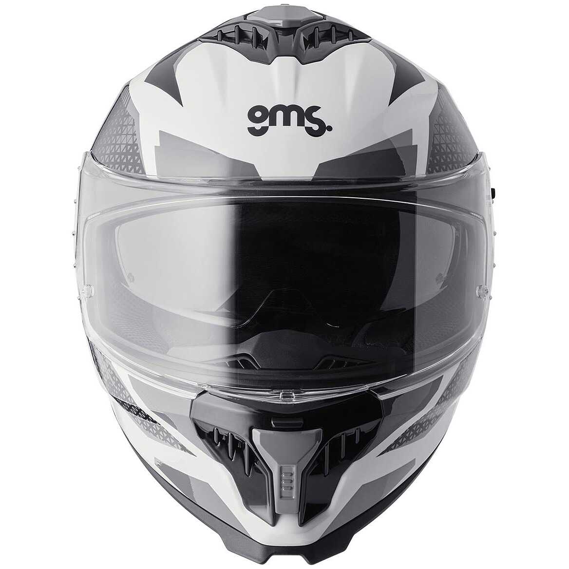 GMS Gelero Full Face Motorcycle Helmet White Grey Dark Grey For Sale ...