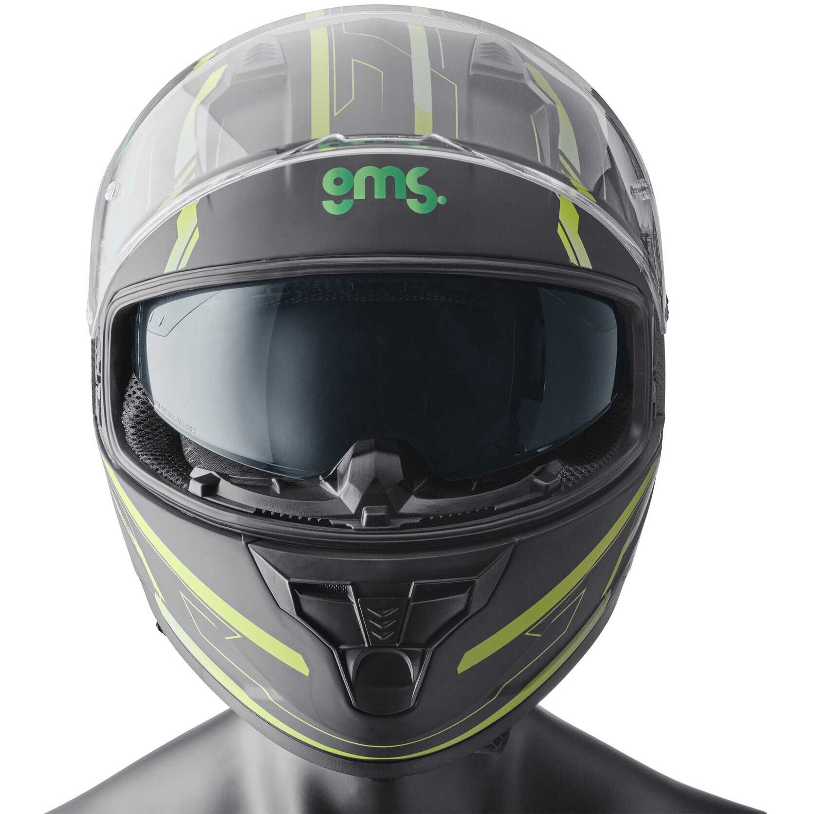 Gms Hexago Graphic Green Full Face Motorcycle Helmet For Sale Online ...