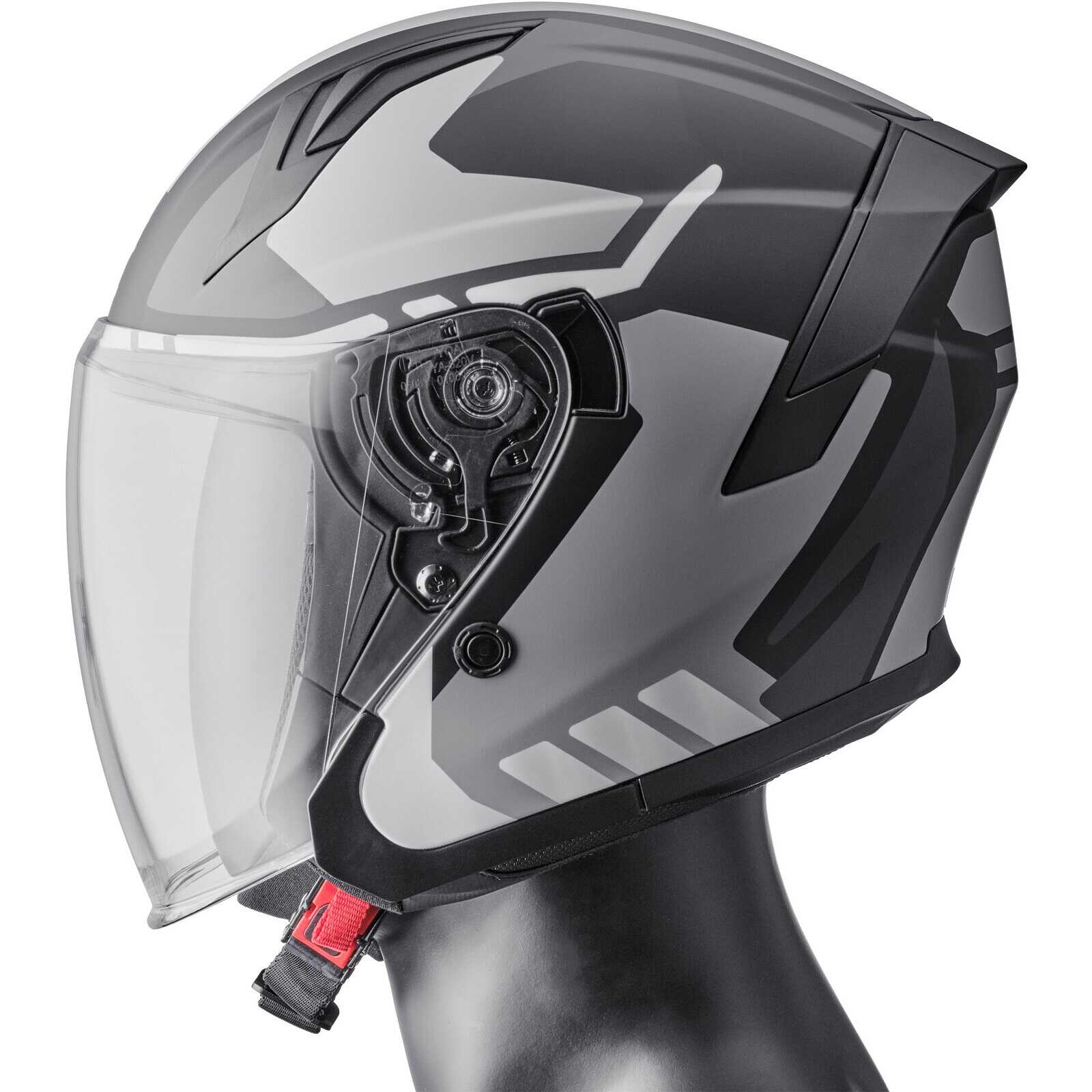Gms Vectus Graphic Jet Motorcycle Helmet Black Grey For Sale Online ...