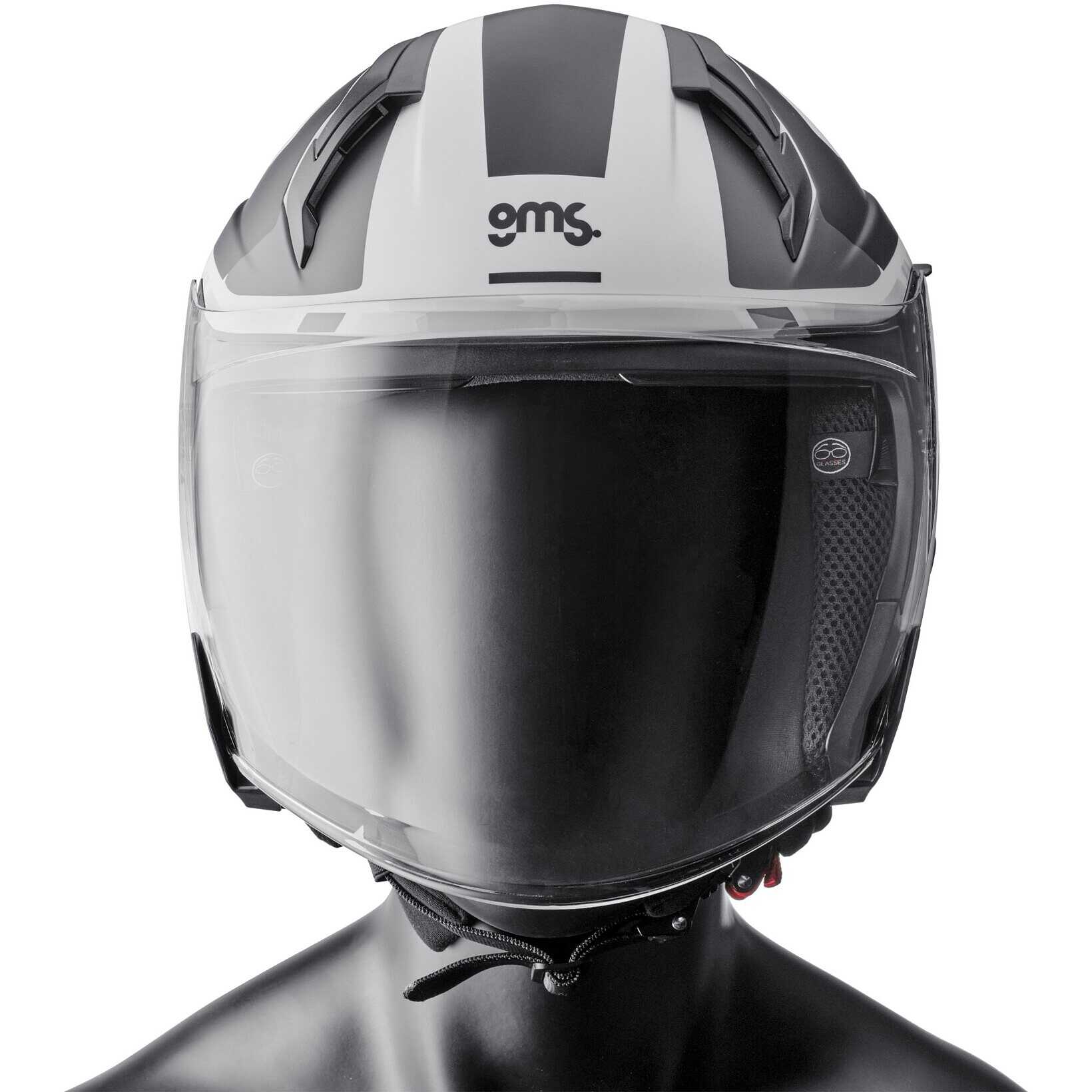 Gms Vectus Graphic Jet Motorcycle Helmet Black White For Sale Online ...