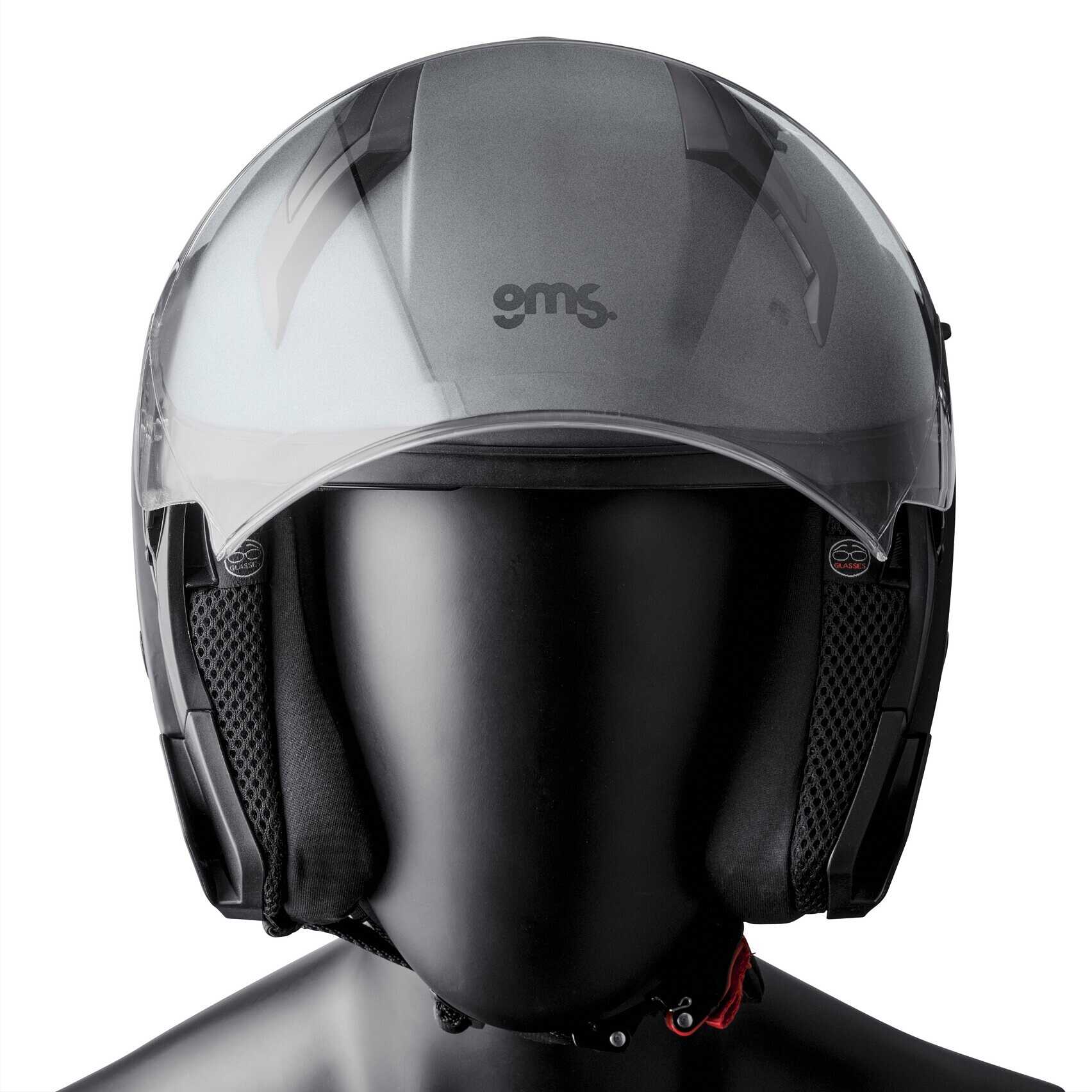 Gms Vectus Matt Titanium Jet Motorcycle Helmet For Sale Online ...