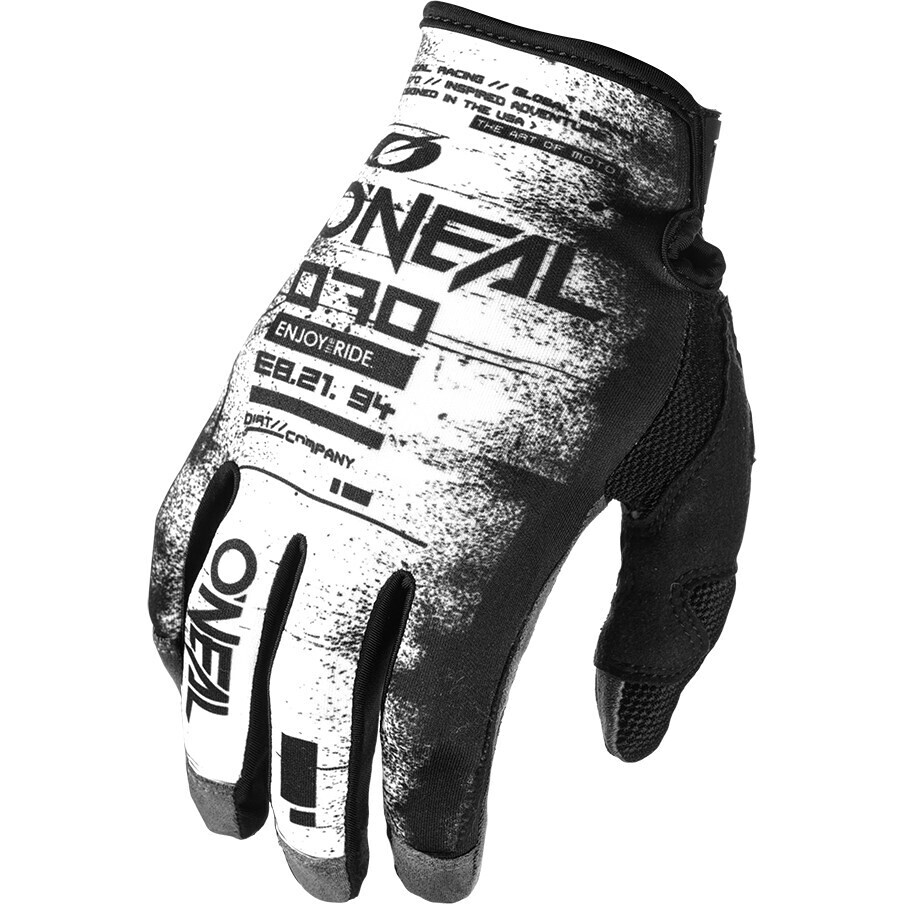 Guanti Cross Enduro Oneal Mayhem Scarz Nero Bianco Vendita Online ...