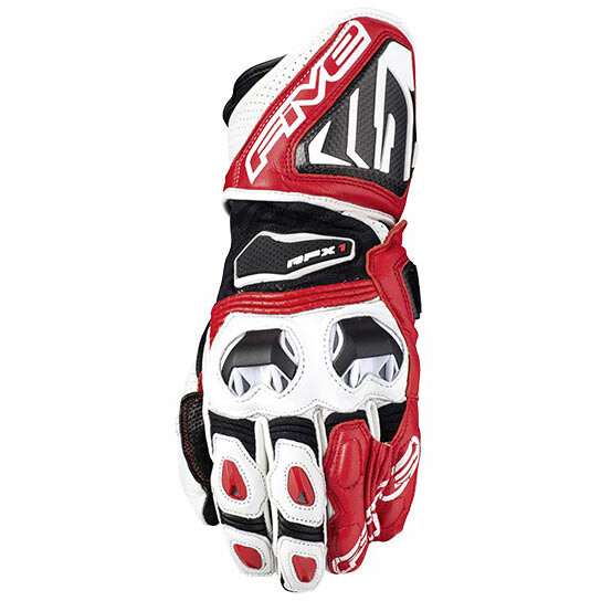 Guanti Moto Five RFX1 Bianco Rosso Vendita Online - Outletmoto.eu