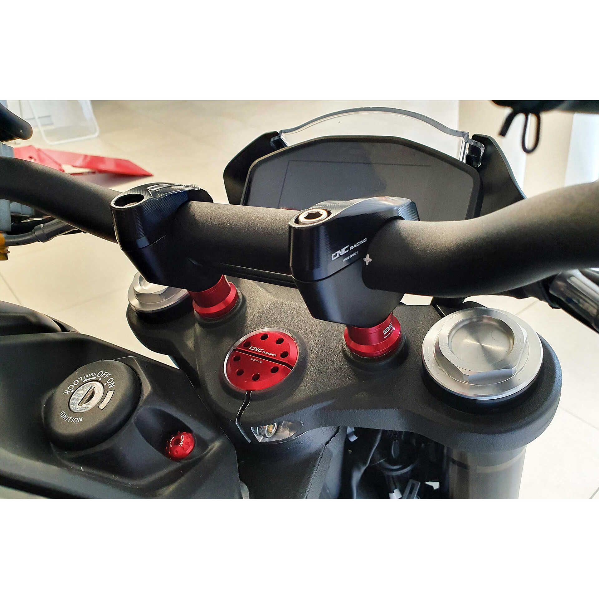 Handlebar Riser RM259 H 20mm Ducati Monster 937 Streetfighter V2 V4 CNC ...