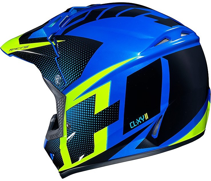 Helm Moto Cross Enduro HJC CL-XY II Argos Weiß Blau Online-Verkauf ...