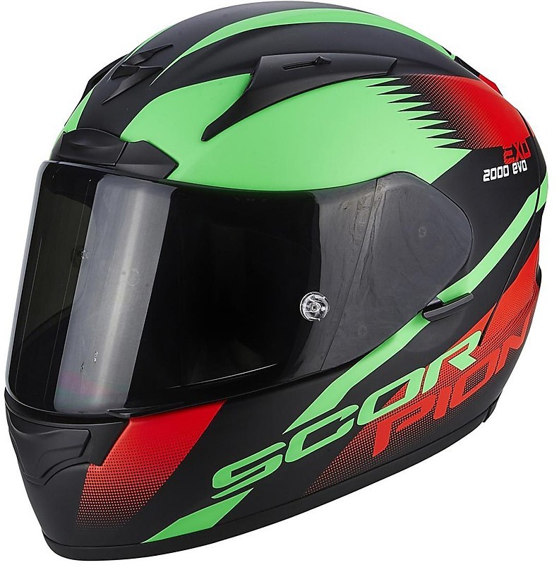 Helm Moto Integral Scorpion Exo-2000 Air Vulkan Alter Matt Schwarz Neon ...