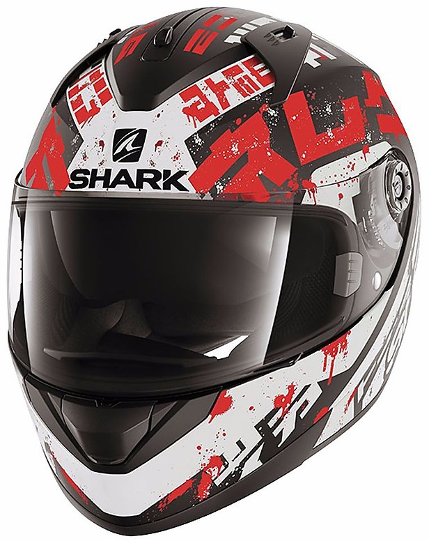 Helm Moto Integral Shark Ridil Kengal Mat Weiß Rot Online-Verkauf ...