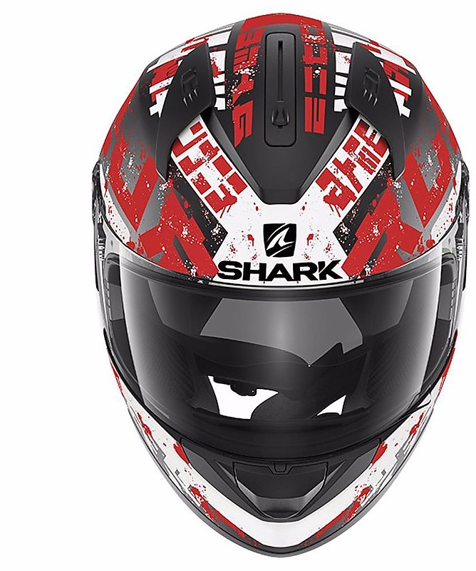 Helm Moto Integral Shark Ridil Kengal Mat Weiß Rot Online-Verkauf ...