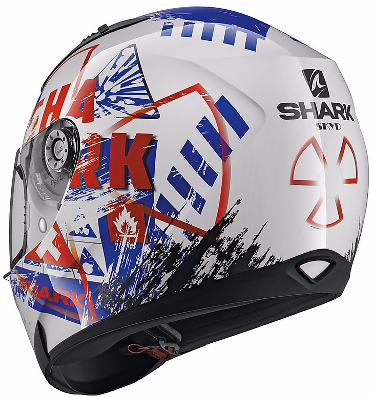 Helm Moto Integral Shark Ridil SkyD Blau Weiß Rot Online-Verkauf - Outletmoto.eu